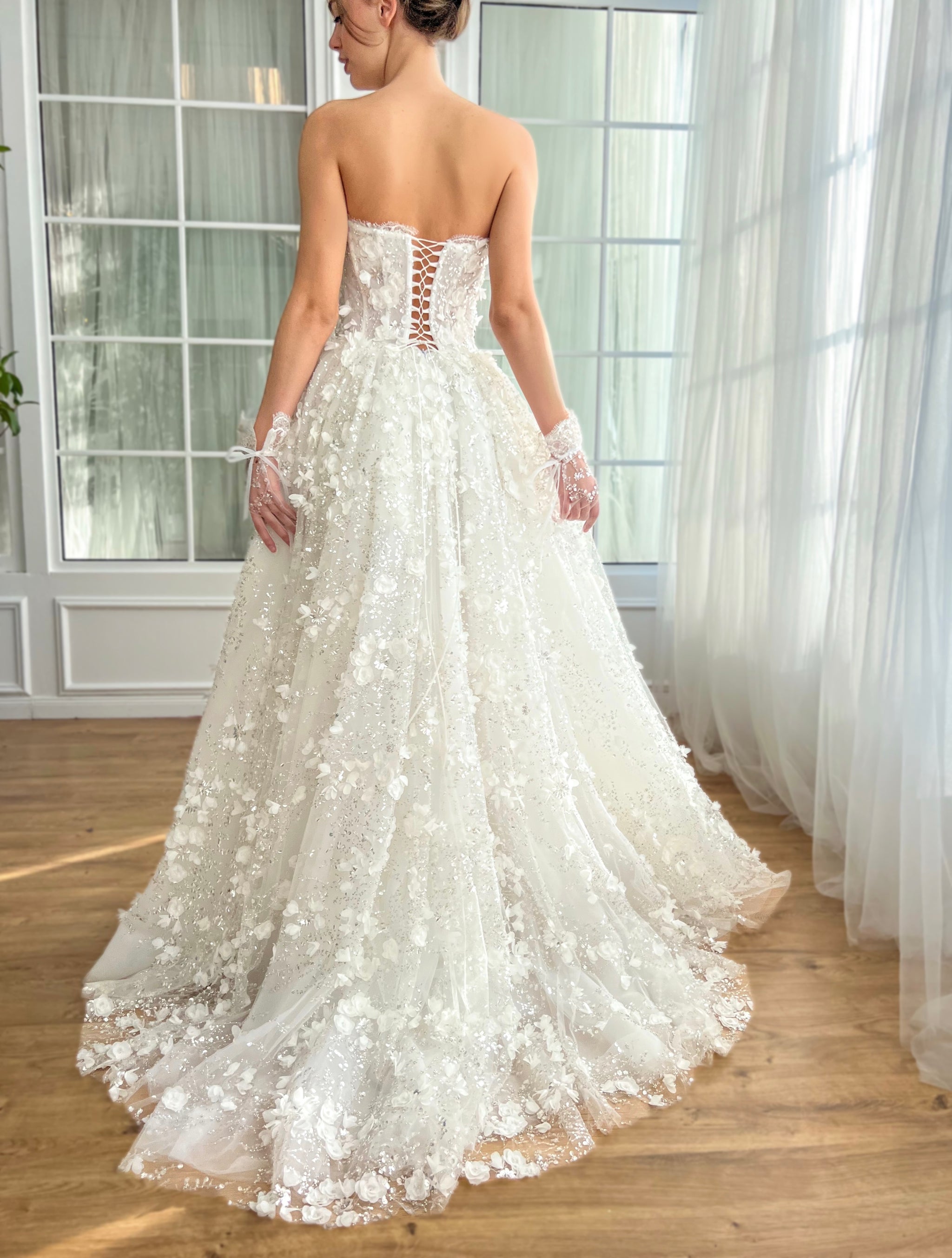 Jasmine Ivory Lace Gown | Teuta Matoshi