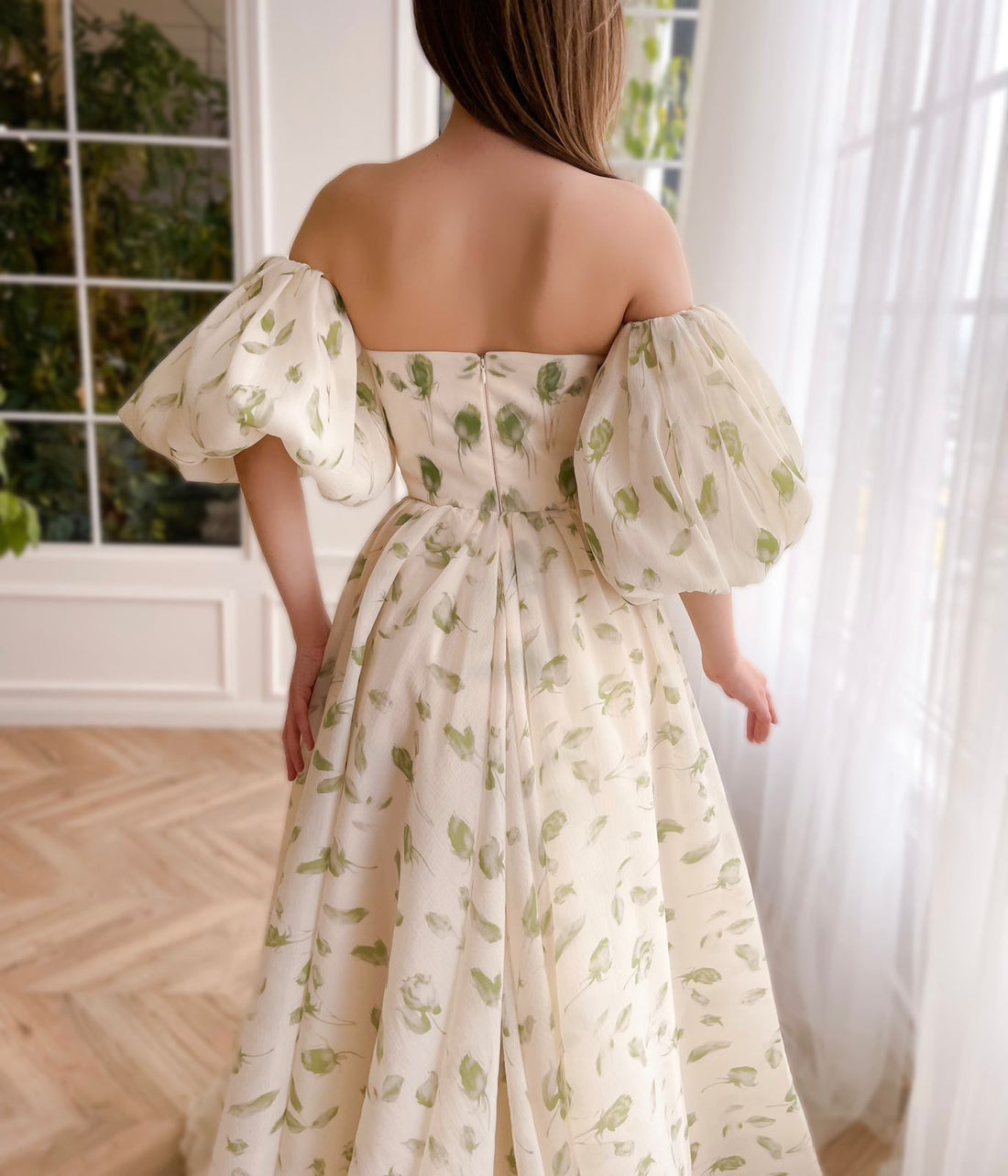 Ethereal Organza Floral Gown– Teuta Matoshi