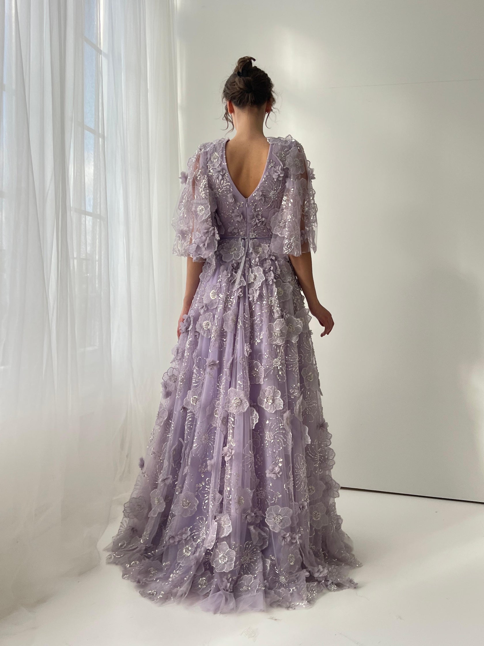 Periwinkle Magnolia Allure Gown | Teuta Matoshi