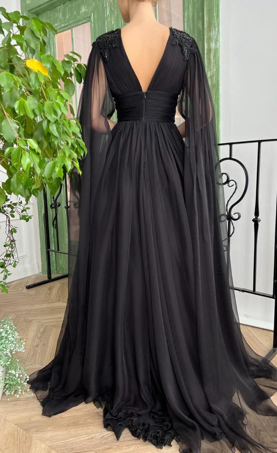 Midnight Rose Flower Gown | Teuta Matoshi