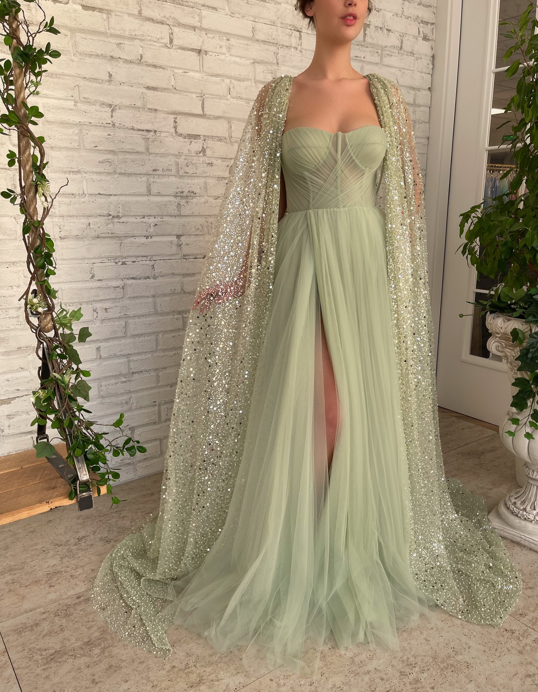 Aurora Cape Gown– Teuta Matoshi